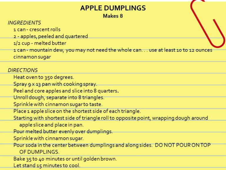 Apple Dumplings – Hopewell Church of Milledgeville